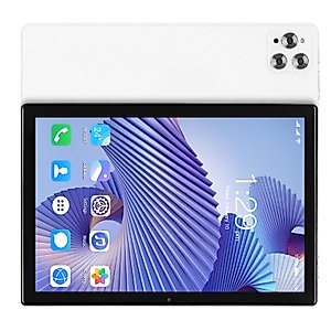 DAUERHAFT Tablet PC, Aluminium Alloy 10.1in FHD HD Tablet 8GB RAM 256GB ROM Dual Camera for Travel (US Plug)