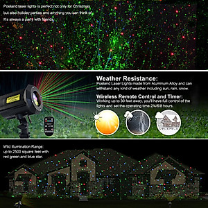 Poeland Garden Lights Moving Laser Christmas Lights Firefly Star Projector for Home and Garden