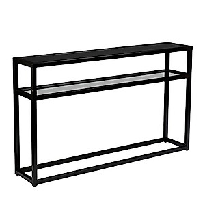 SEI Furniture Baldrick Narrow Console Table, 50.25 in x 10 in x 30.25 in, Black