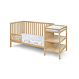 Suite Bebe Palmer Island 3-in-1 Convertible Crib and Changer Combo in Natural
