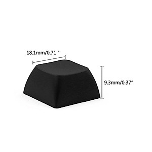 Yuisle DIY Gaming Keyboard 10Pcs XDA Profile Blank Key Transparent Layer PBT Color Backlit Keycaps for Mechanical Keyboard pbt Backlit keycaps