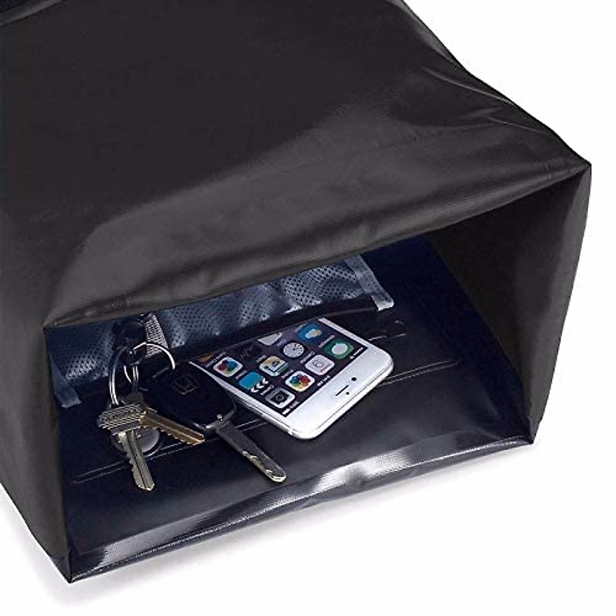 Water Bear Tactical Waterproof Backpack: Black 35L Rugged Roll-Top Closure with Waterproof Zipper front pocket and Cushioned Padded Back.