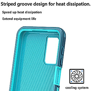 ONOLA Compatible with Samsung A32 5G Case,Galaxy A32 5G Case with HD Screen Protector (2 Pack),Samsung Galaxy A32 5G Case 3 in 1 Durable Case (Lakeblue, A32 5G)