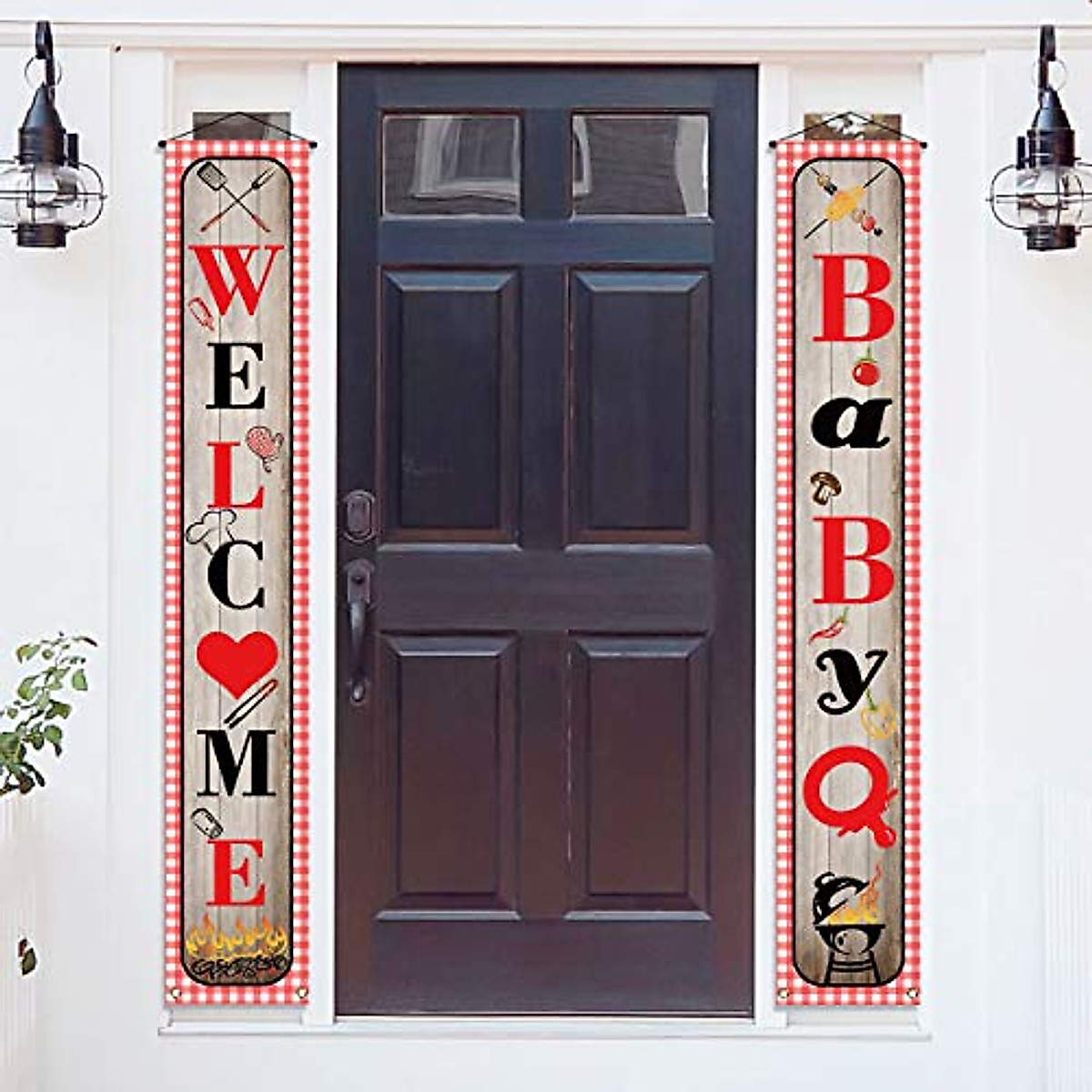 Babyq Baby Shower Decoration Sign Banner Baby Q Banner BBQ Themed Baby Shower Gender Reveal Birthday Party Decorations Supplies for Boy Girl