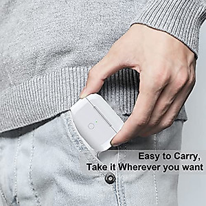 Rantuns Wireless Charging Case Compatible with AirPods Pro, for Airpods Pro Charger Replacement Cases, with Bluetooth Pairing Sync Button, 660 mAh Built-in Battery, Earbuds Not Included, White