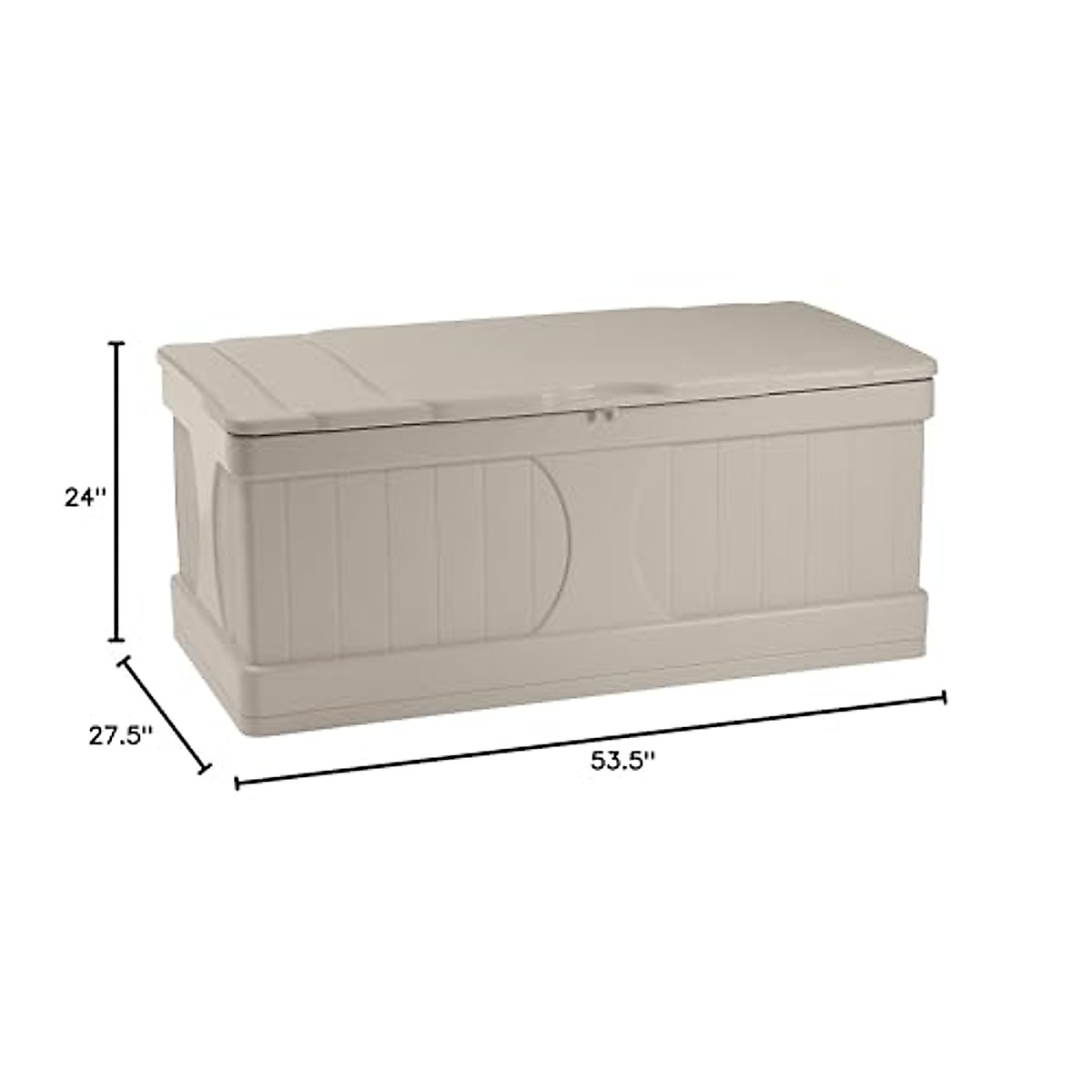 Suncast Indoor/Outdoor 99 Gallon Large Deck Box, Taupe