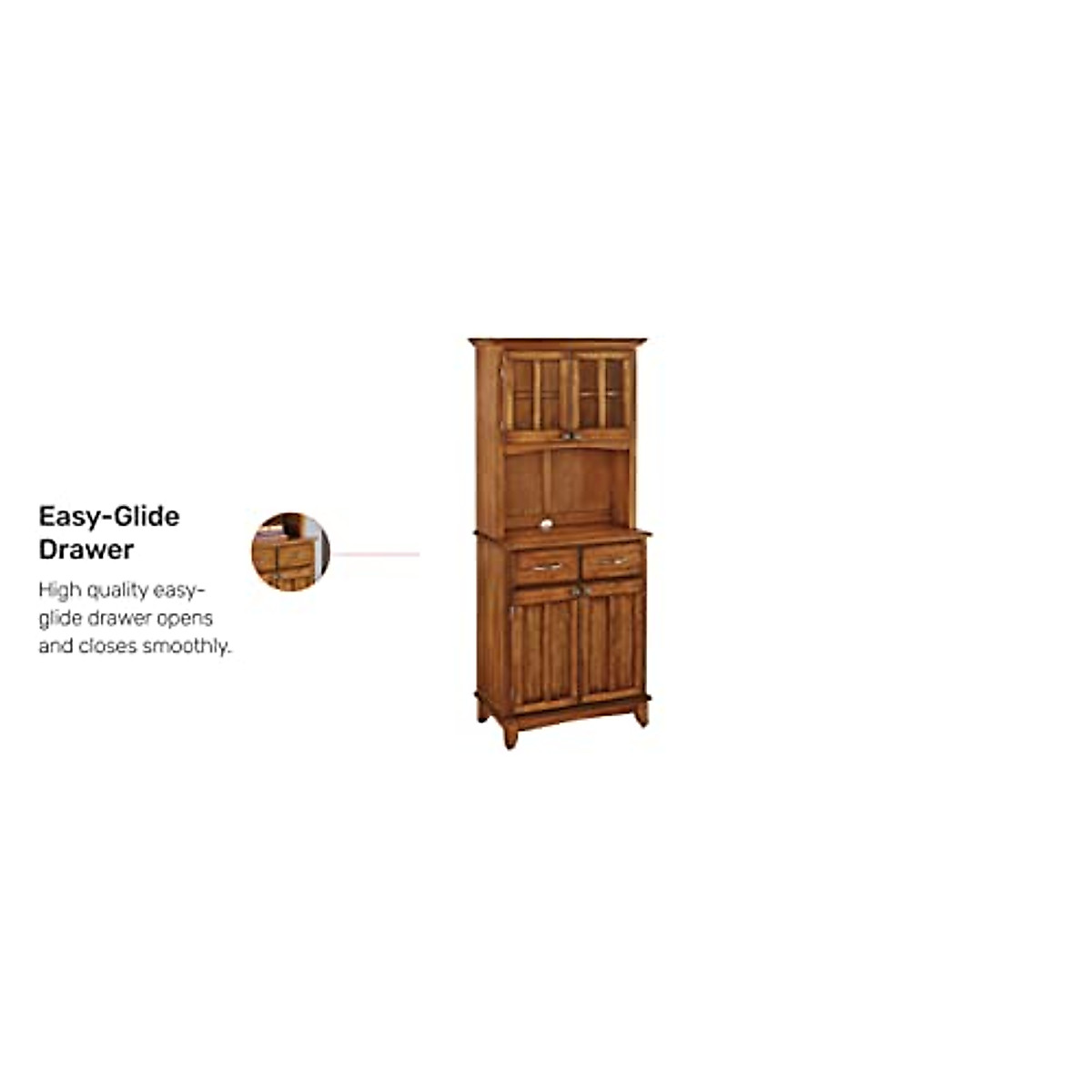 Buffet of Buffet Cottage Oak with Wood Top with Hutch by Home Styles
