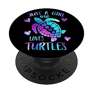 Just a Girl Who Loves Turtles Watercolor Galaxy Turtle PopSockets PopGrip: Swappable Grip for Phones & Tablets