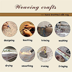 YILONG CARPET 2x3ft 100% Hand Knotted Silk Rug Persian Oriental Carpet 812B2x3