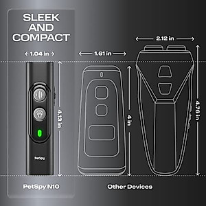 PetSpy N10 Ultrasonic Dog Bark Deterrent, 2 Frequency Modes, Barking Control Device for Indoor and Outdoor with 16 Feet Range, Bark Deterrent Dog Trainer with Training Cards