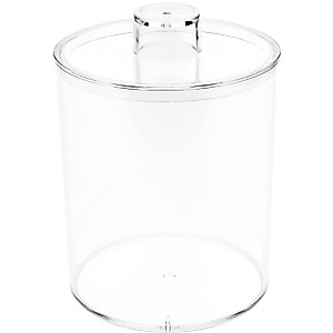 Pioneer Plastics 277C Clear Round Plastic Container with Lid, 4.0625" W x 4.75" H