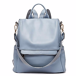CLUCI Womens Backpack Purse Fashion Leather Ladies Travel Large Designer Convertible Shoulder Bags Blue