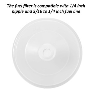 Mudder 3 Pieces 1/4 Inch ID Inline Gas Replacement Fuel Filter Compatible with 394358 4112 5098H 5098K AM38708 Lawn Mower Parts