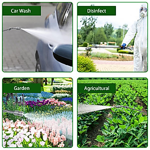 2 Pack 28'' Sprayer Wand Match 3/8'' Hose, Adjustable Nozzle Stainless Steel Replacement Sprayer Wand Built-in Shut off Valve with Hose Quick Connector for Garden, Car Wash, Weed, Lawn