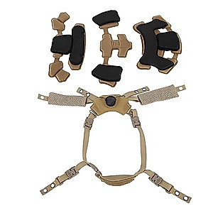 BROLEO Helmet Chinstrap Dial Hanging System, Easy to Install Exquisite Workmanship Portable Waist Helmet Padding Kit for MICH for Wendy (Mud Spongeand Suspension)
