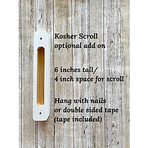 Personalized Lion Mezuzah, Hand Painted Wood Scroll Case, Jewish Hebrew Baby Naming, Birthday Nursery, Gift for Bris, Brit Milah