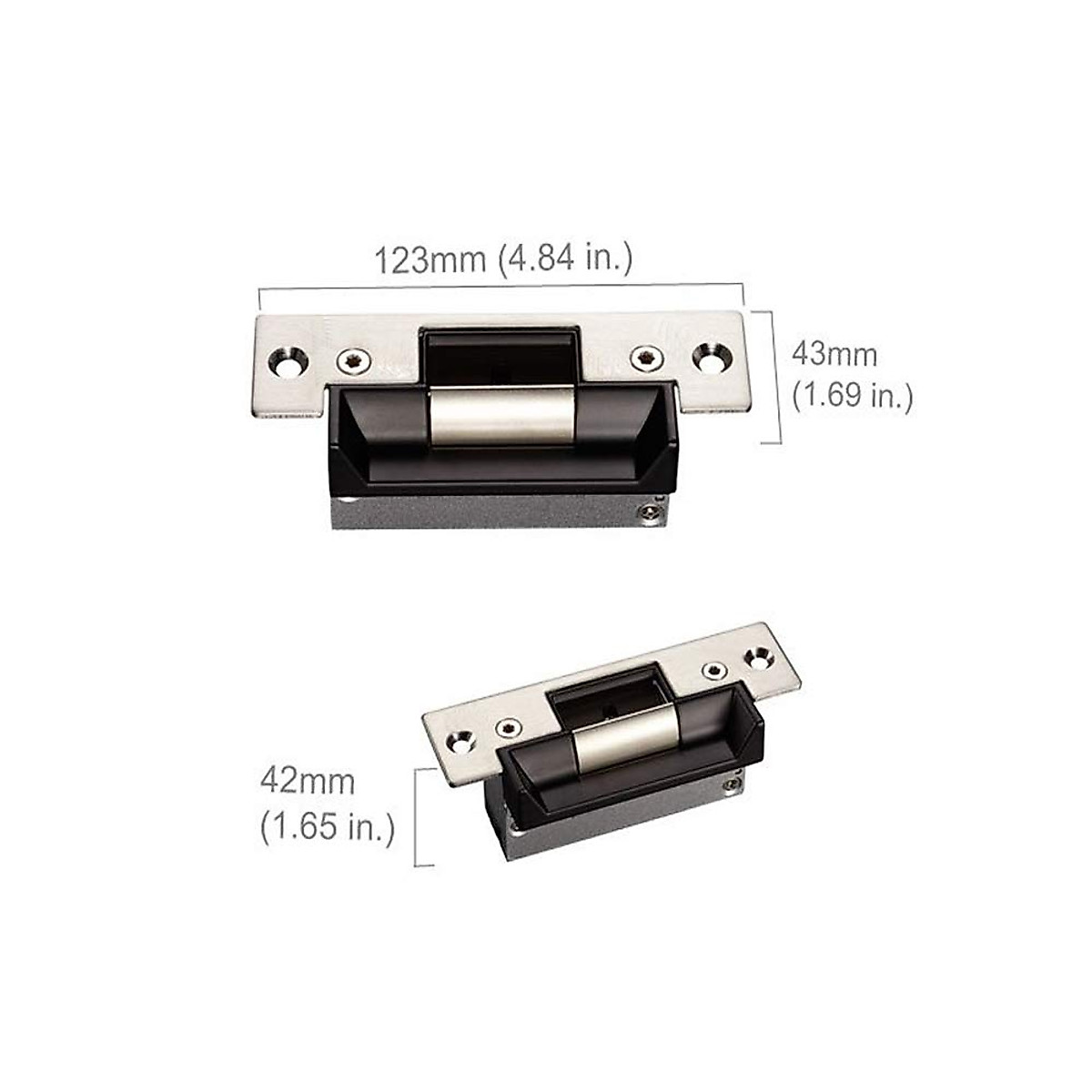 MENGQI-CONTROL 4 Doors Complete TCP/IP PIN Code RFID Card/Fob Access Control Systems with North American Standard Electric Strike for Latch Doors Keypad Reader 110V Power Supply APP Remote Open Door