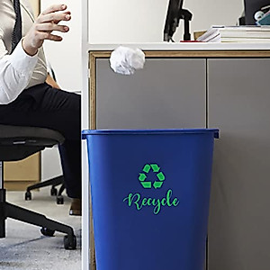 Garbage Waste Decal Recycle Trash Bin Sticker Green: Recycle Sign Decal Classification Labels Trash Recycling Label Sticker Removable Waste Bin Sticker Recycle Compost Stickers