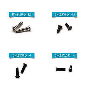 LXBO-FF 320Pcs/Set Laptop Computer Notebook Screws Kit Assemble Fastening Flat Head Black Repair Case for IBM Dell Lenovo Samsung