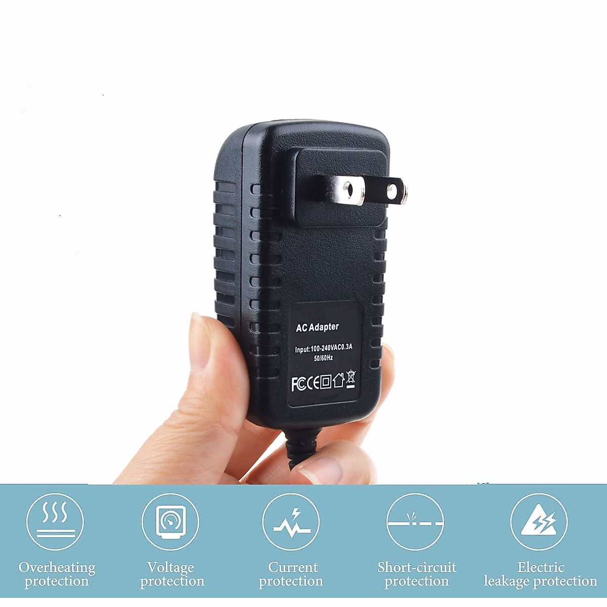 Dysead AC/DC Adapter for Zoom AD17 H1, H2n, H5, H6, Q2HD, Q4, Q8 and R8 Recorders Power Supply Cord Cable PS Charger