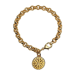MADE IN USA - The Greek Macedonian Star 2-sided Charm Bracelet, From ILANET Museum Store
