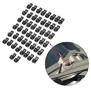 Lixada 50pcs Nylon Bungee Lashing Shock Cord J Hooks Tie Down Hook for Kayaks Canoes Boats