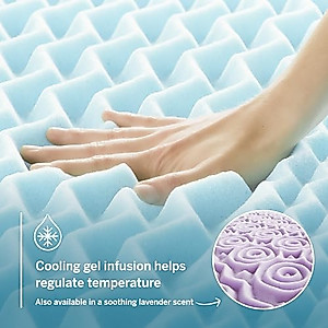 Lucid 3 Inch Mattress Topper Queen - Memory Foam Mattress Topper Queen - 5 Zone Gel Infusion - CertiPur Certified Foam