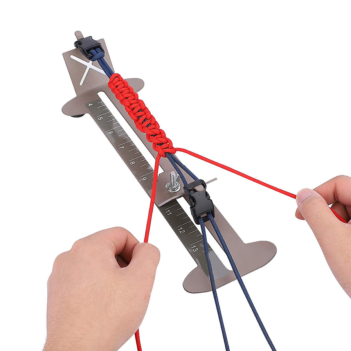 Dilwe Paracord Jig Bracelet Maker Paracord Tool Kit, DIY Paracord Craft Maker Tool, with Hanks Buckles for Crafts, Sports, Belts, Jewelry, Hunting, Fishing