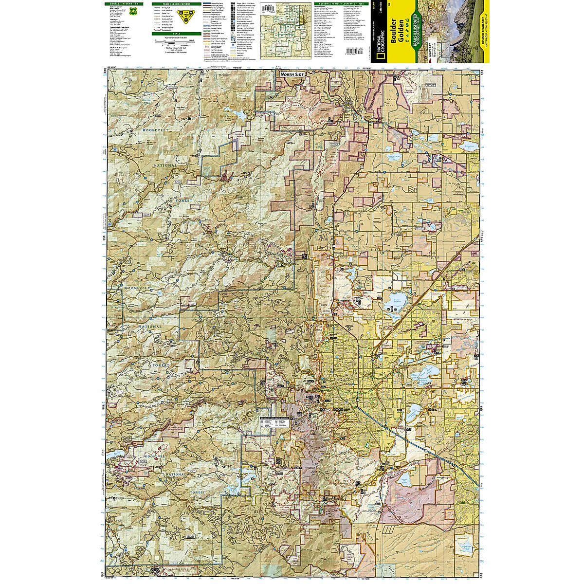 Boulder, Golden Map (National Geographic Trails Illustrated Map, 100)