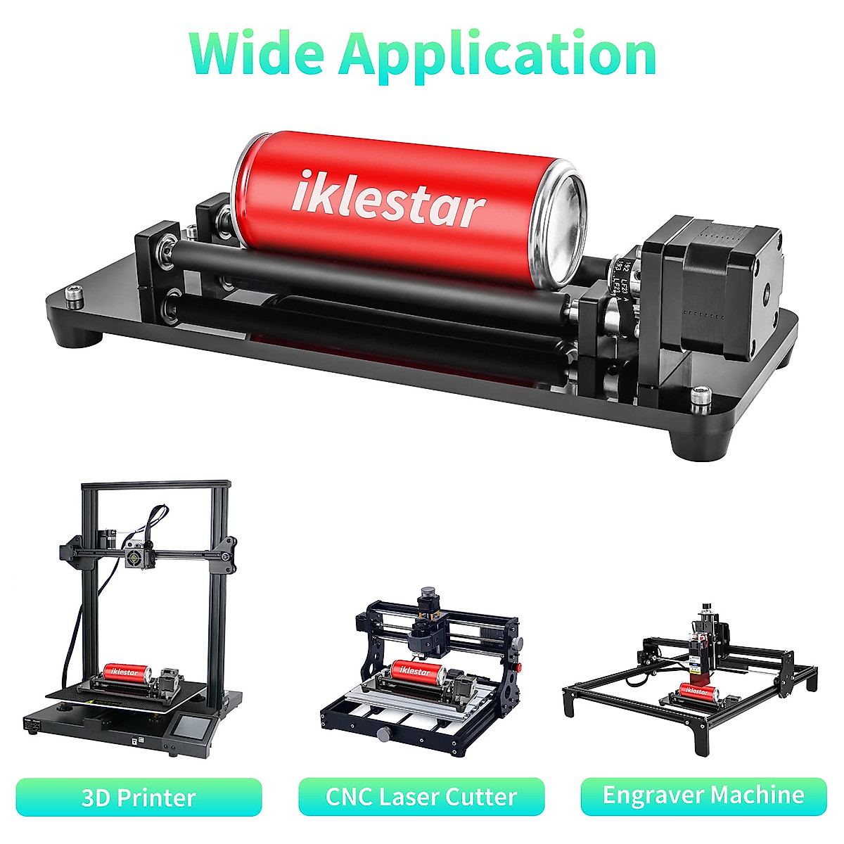 4240 Laser Engraving Machine with Rotary, Iklestar 20W Laser Cutter and Engraver Machine for Metal and Wood, 5000mW Optical Power