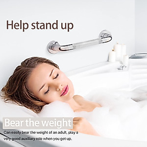 Armiika Grab Bar for Shower,Shower Grab Bars for Seniors and Handicaps, Shower Handle for Bathtubs and Showers