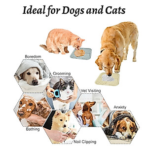 MateeyLife 2PCS Large Lick Mat for Dogs with Suction Cups, Slow Feeder Dog Bowls, Dog Lick Mat for Anxiety Relief, Dog Toys to Keep Them Busy, Dog Enrichment Toys for Bathing, Cat Lick Pad for Boredom