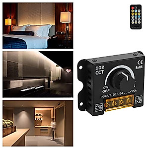 LED Dimmer, DC 5V24V LED Light Dimmer 2 Channel For Home For Bar