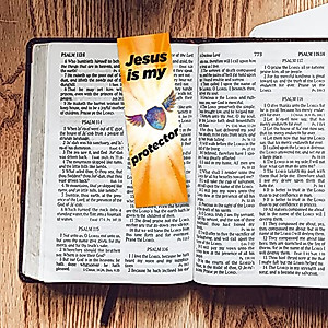 Jesus is My Protector, Psalm 18:2, Bulk Pack of 25 Christian Bookmarks for Kids, Childrens Bible Verse Book Markers, Sunday School Prizes with Memory Verses, Scripture Gifts for Kids & Youth