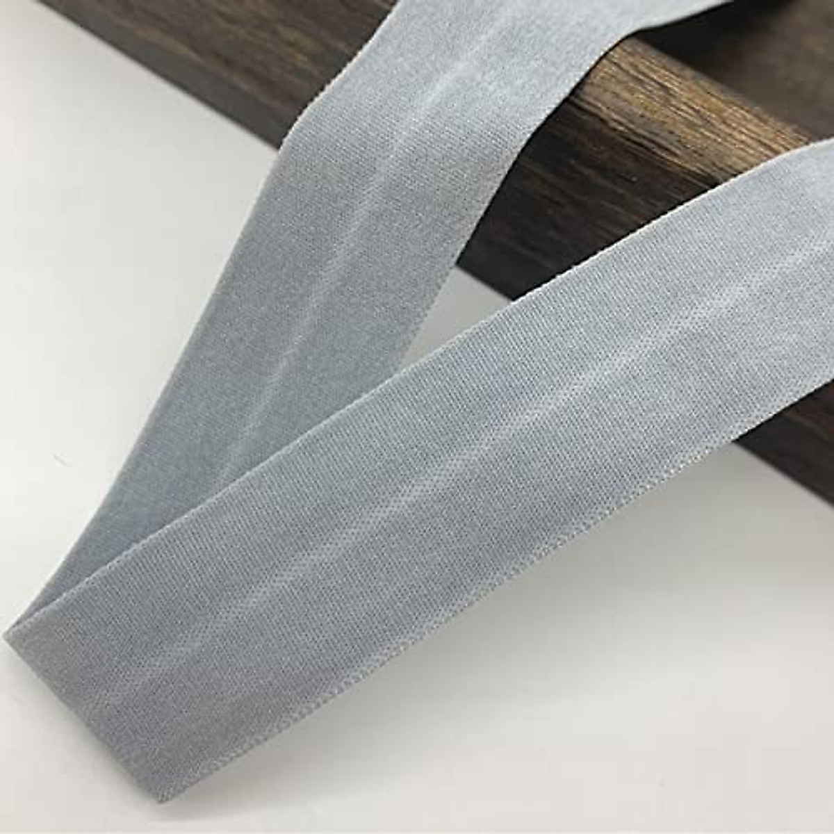 0.4/0.6/0.8/1 Inch Gray Lace Trim Cotton Elastic Ribbon Eyelet Trim Fold Over Spandex Fabric Bulk Lace Ribbon Band Vintage Lace Trim for Sewing Waist Band Garment Accessory