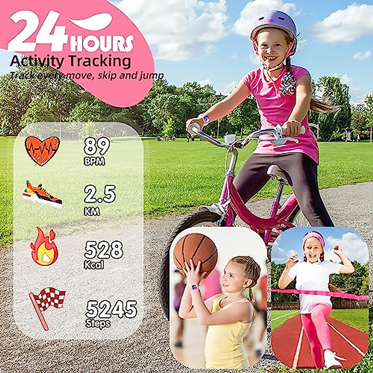 YOUSOKU Fitness Tracker Watch for Kids, IP68 Waterproof Kids Smart Watch with 1.5" DIY Dials 19 Sport Modes, Pedometers, Heart Rate, Sleep Monitor, Great Gift for Boys Girls Teens 6-14