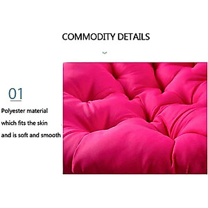 Cranese Hanging Basket Seat Cushion Mattress,Indoor Outdoor Swing Chair Cushion Pad,Thicken Round Egg Louger Cushion Pillow for Rocking Chair Hammock Beibai A 60x60cm(24x24inch)