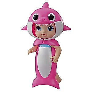 Baby Alive, Baby Shark Blonde Hair Doll, with Tail & Hood, Inspired by Hit Song & Dance, Waterplay Toy for Kids Ages 3 Years Old & Up (Amazon Exclusive), Pink