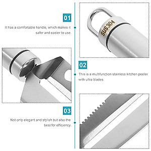 BESTONZON Multifunction Paring Knife Stainless Steel Peeler Gourd Grater Parer for Vegetable Fruit