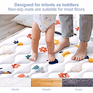 Premium Foam Baby Play Mat 79" X 55", Extra Large Activity Playmats for Babies,Toddlers, Infants, Soft Thicker Sponge Baby Mat for Floor, Play & Tummy Time, Machine Washable for Easy Care