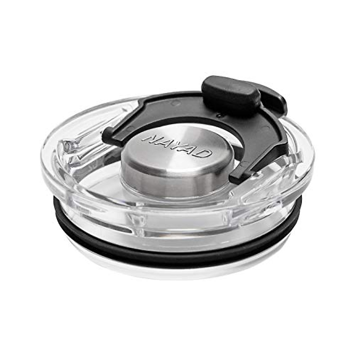 NAYAD Stainless Steel Vacuum Insulated Thermos Tumbler, Automotive Cup Holder Compatible Travel Coffee Mug Water Bottle with Straw and Lid for Iced Cold/Hot, 22 oz, Black