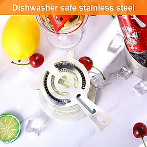 16 Pieces Bar Strainers Bartender Strainer Cocktail Strainers Stainless Steel Drink Strainer silver Shaker Strainer Ice Bar Shelf Strainer for Bartenders Drinking Water Filtering