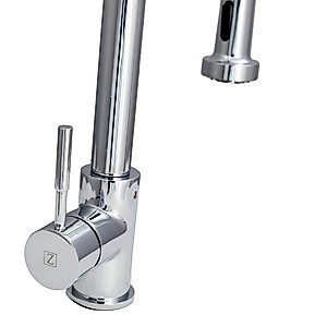 Zline APL-KF-CH Apollo Pull Down Spring Kitchen Faucet, Chrome; PVD Technology; 360-Degree Swivel; 1.8 Gallon/Minute Flow Rate; High-Pressure Anti Splash; Single Handle