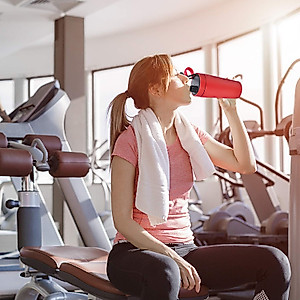 Homiguar Shaker Bottle, Stainless Steel Insulated Protein Shaker Bottle, Keeps Cold/Hot, Double Walled Shaker, Screw-top, Leak Proof, BPA Free, 20-Ounce - Green