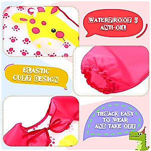 36 Pcs Kids Art Smocks Bulk Toddler Smocks for Painting Waterproof Children's Paint Aprons Colorful Washable Long Sleeve Smocks Arts and Crafts Supplies for Classroom Baby Boys Girls Aged 1-4 Years