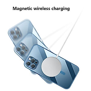 Spevert Magnetic Clear Case for iPhone 14 Pro with Camera Lens Protector Full Protection Case Compatible with MagSafe Elegant Anti-Scratch Case Cover 6.1 Inch - Gold (Gold)