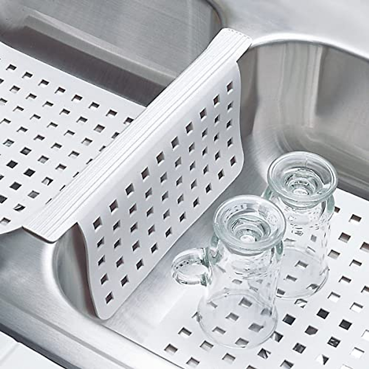 iDesign Plastic Kitchen Mat Sink Protector The Euro Collection, 11” x 12”