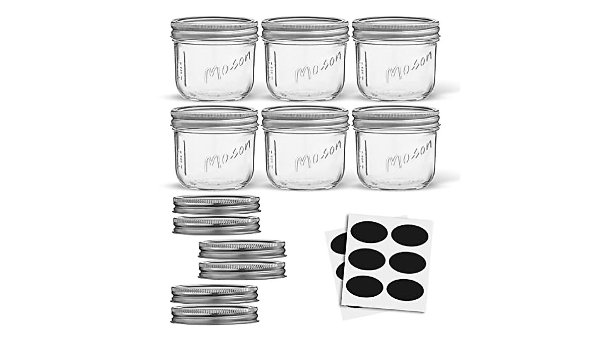 8 Oz Mason Jars with Lids - Perfect for Canning & Storage