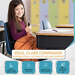 FRIENDLY CUDDLE Basketball Weighted Lap Pad for Kids 5 lbs. - Sensory Weighted Stuffed Lap Blanket for Toddlers Kids Adults with Sensory Processing Disorder - Perfect for Classroom Travel Home