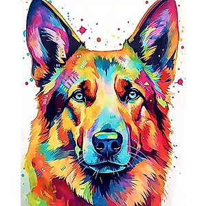 Stamped Cross Kits, Greyhound Dog, DIY Designs Cross-Stitch Easy Supplies Needlework, Needlepoint Embroidery Gift for Home Decor 16x20 inch